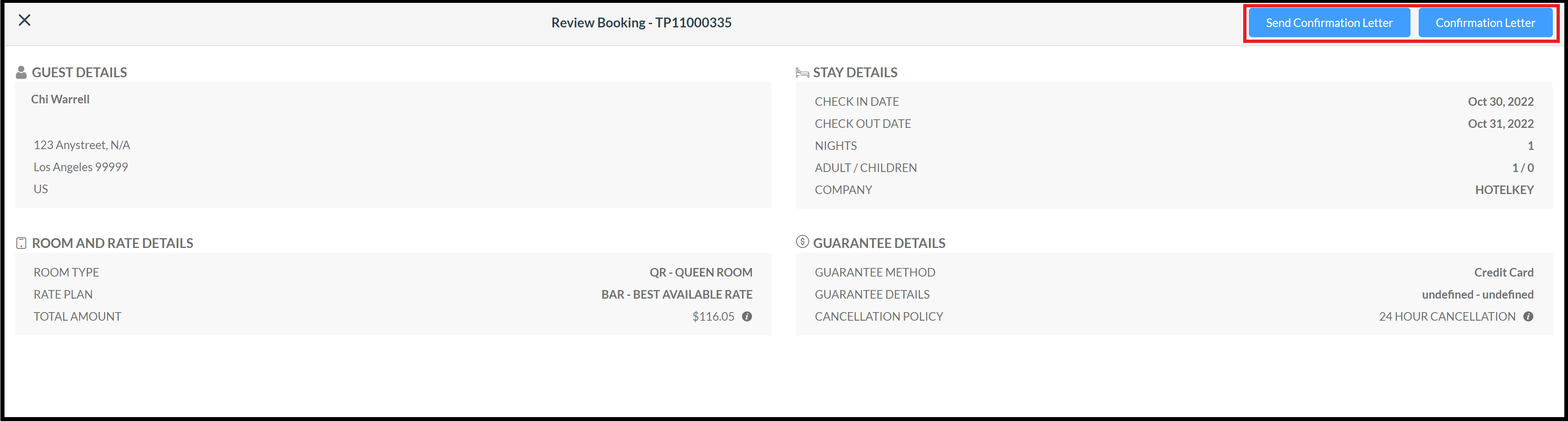 Create a Company Reservation