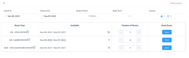 Create a Group Member Reservation