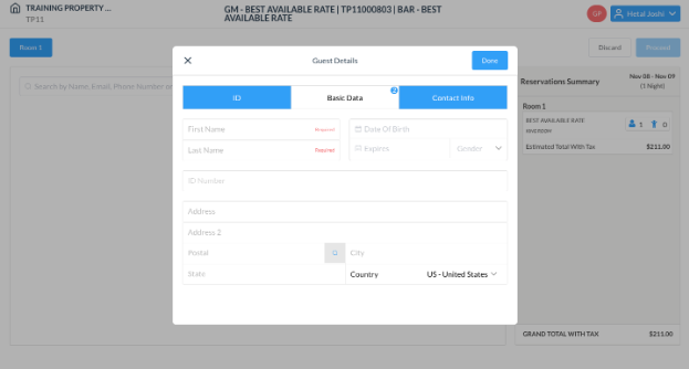 Create a Group Member Reservation