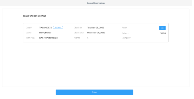 Create a Group Member Reservation