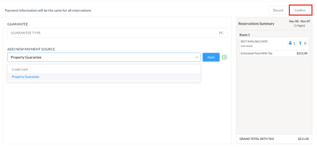 Create a Group Member Reservation