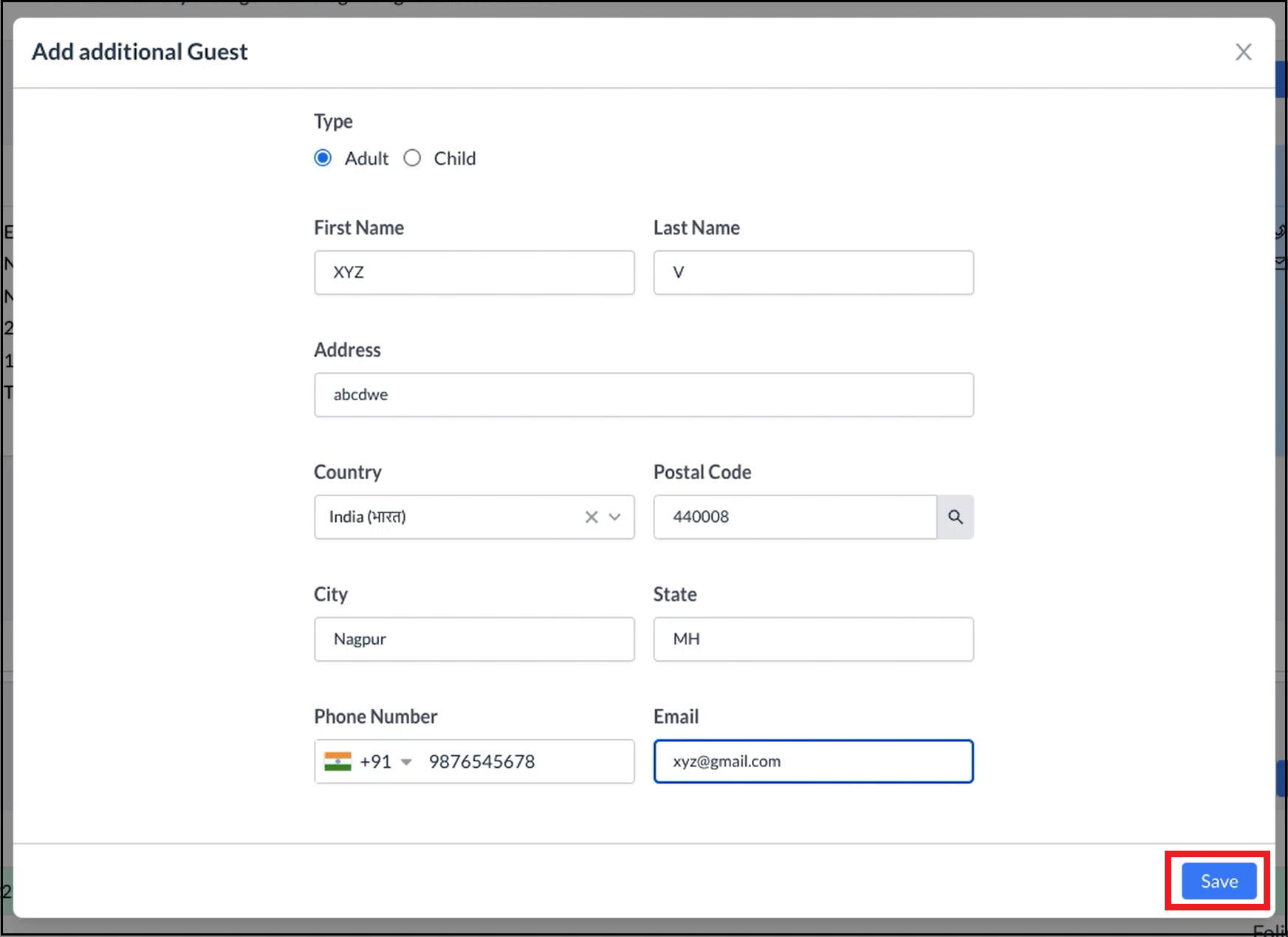 Add Guest to an Activity Booking