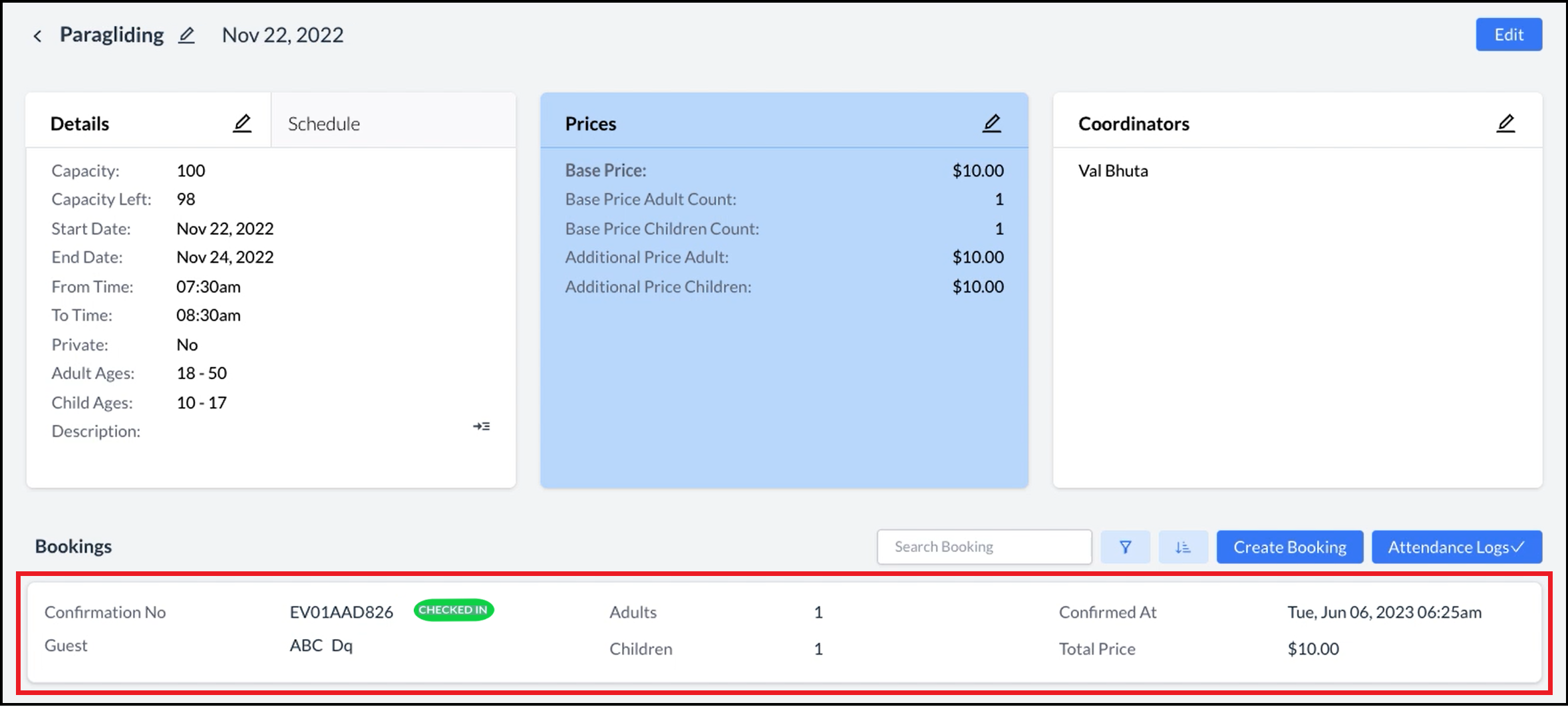 Check Guest Out Of Activity