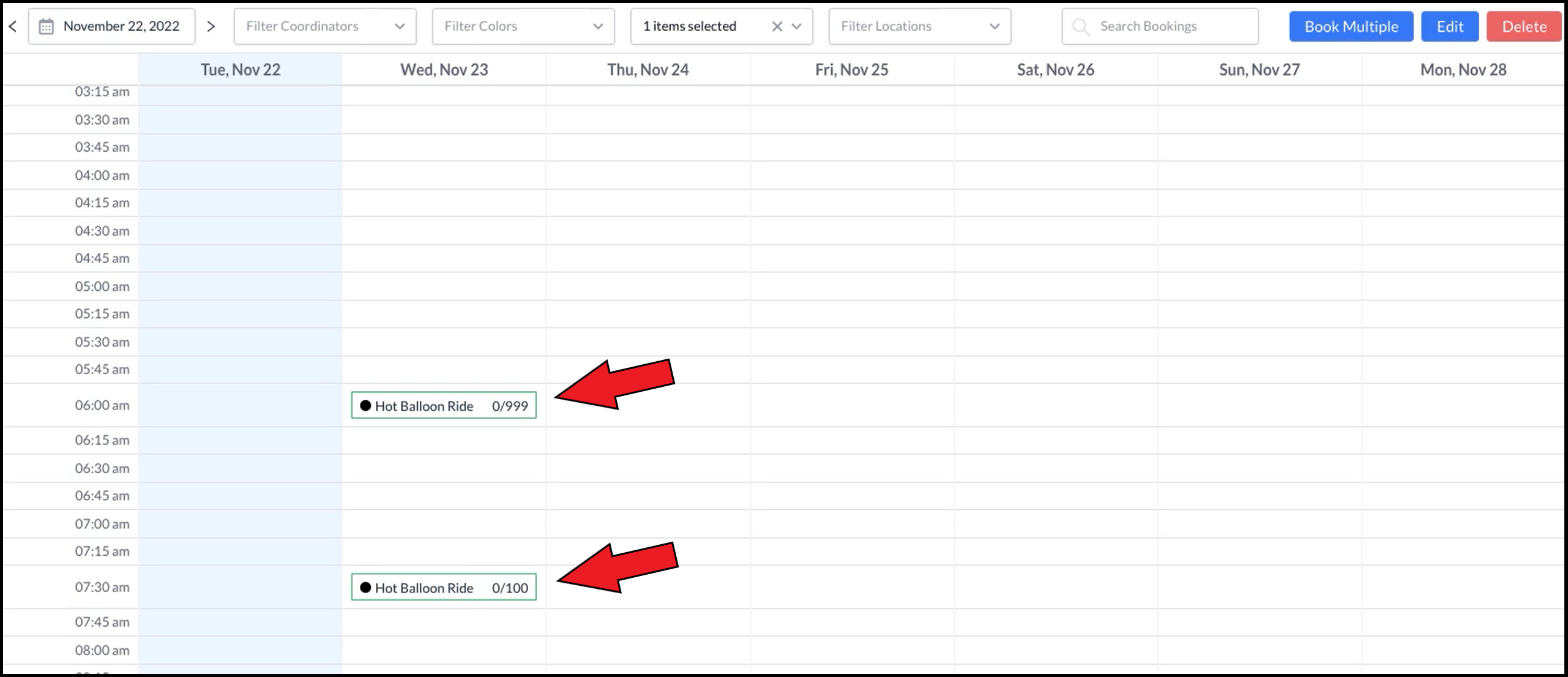 Create Booking