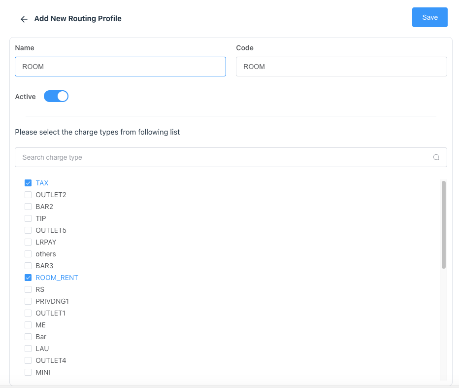 Create Charge Routing Profile