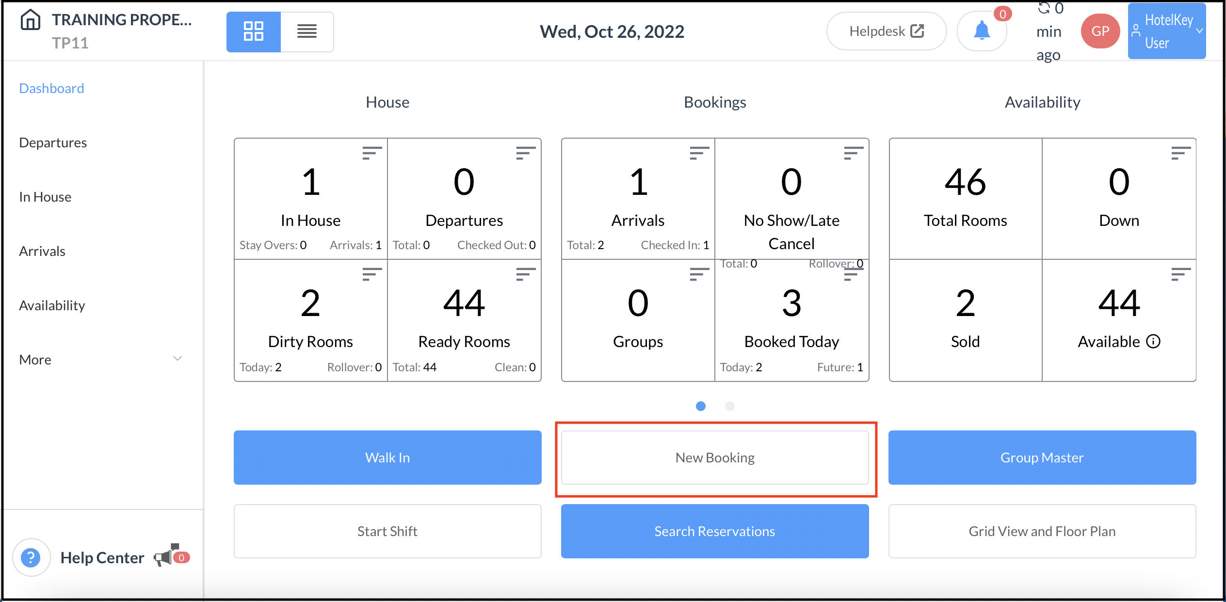 Create a Reservation (Standard, Walk-in)