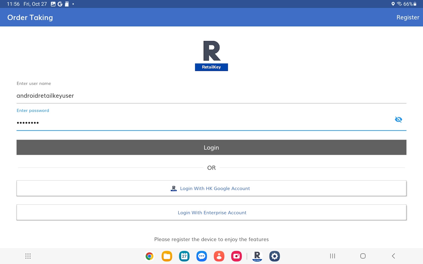 Device Registration and First Time Login - Android