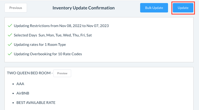 Allow for Overbooking on Room Types and Rate Plans