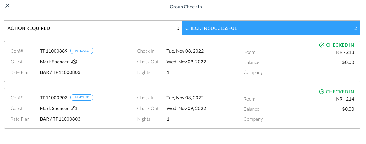 Group Check In