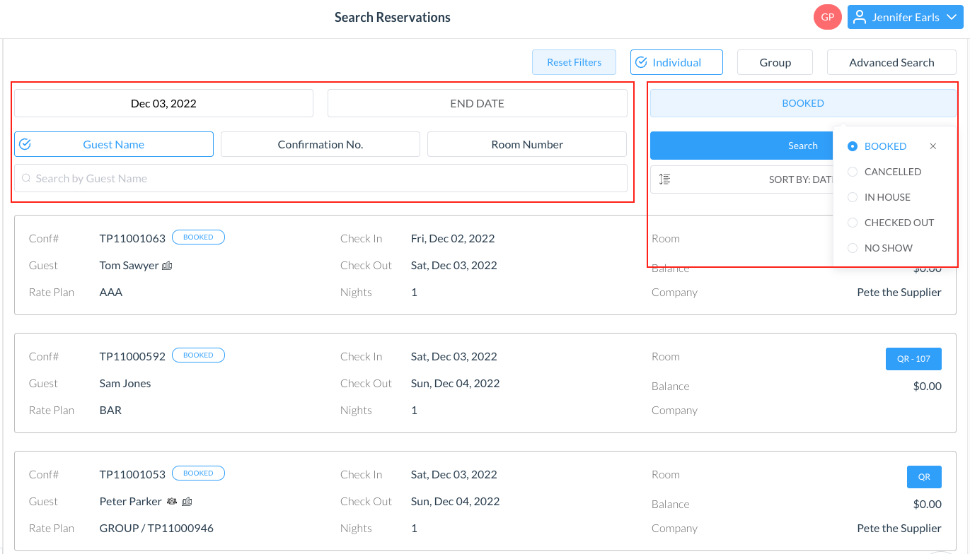 Setup Charge Routing on a Reservation