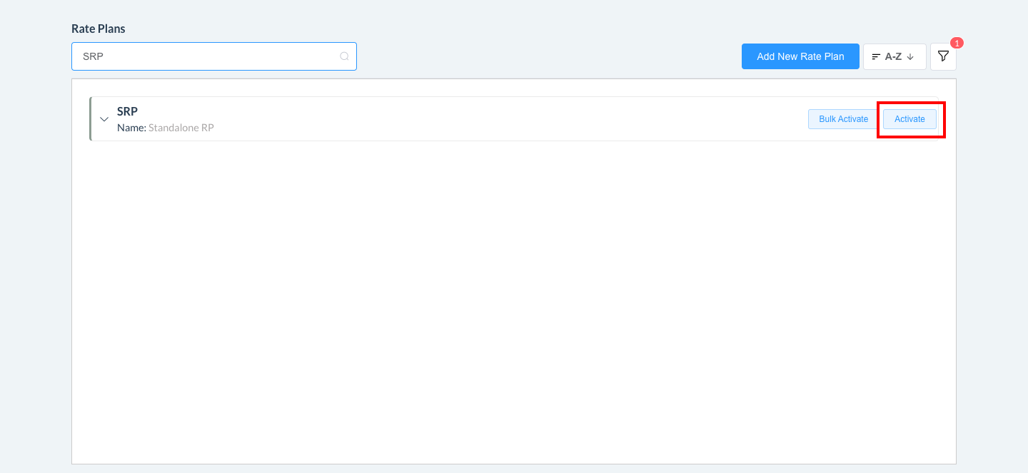 Create a Standalone Rate Plan