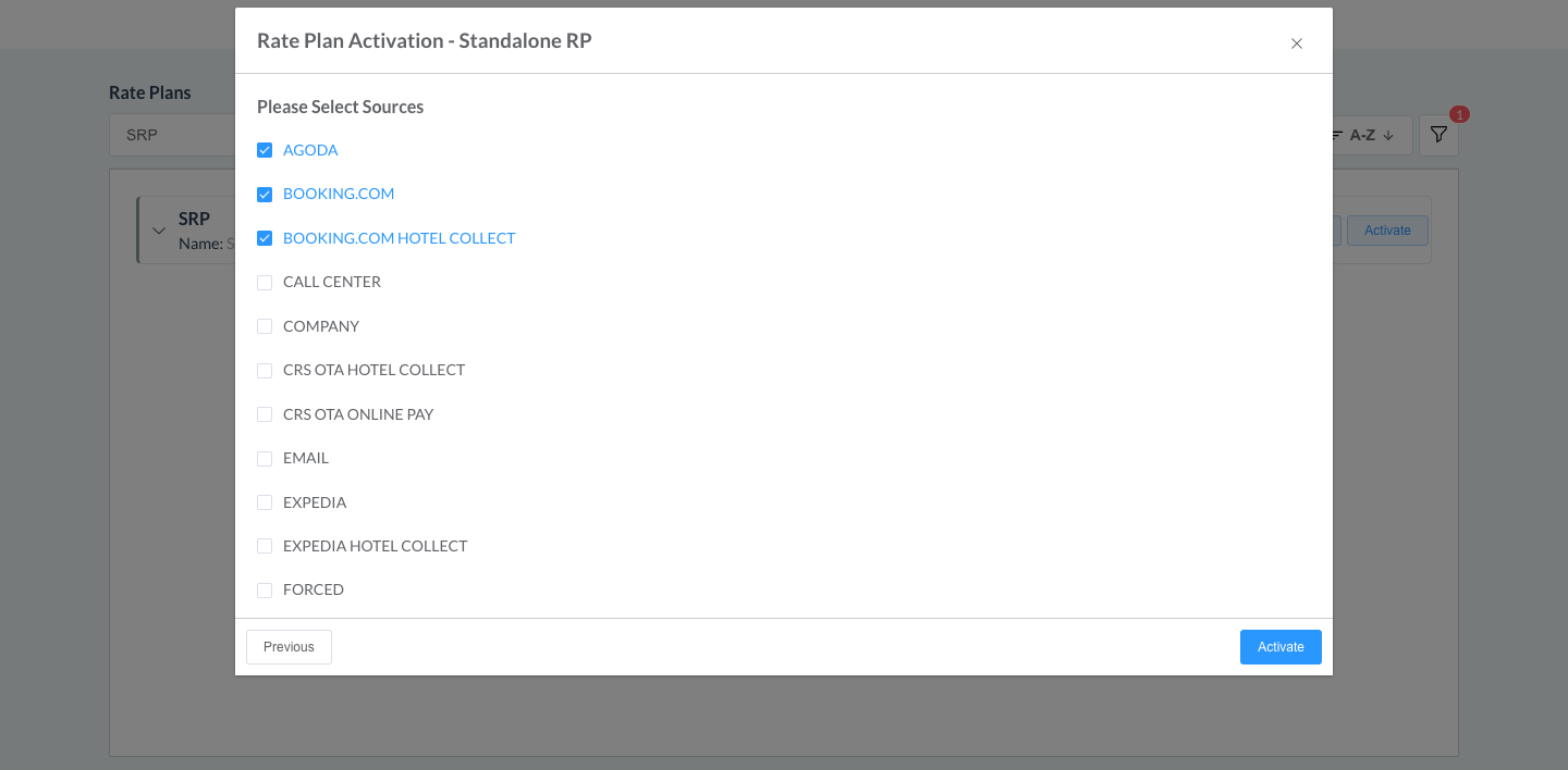 Create a Standalone Rate Plan