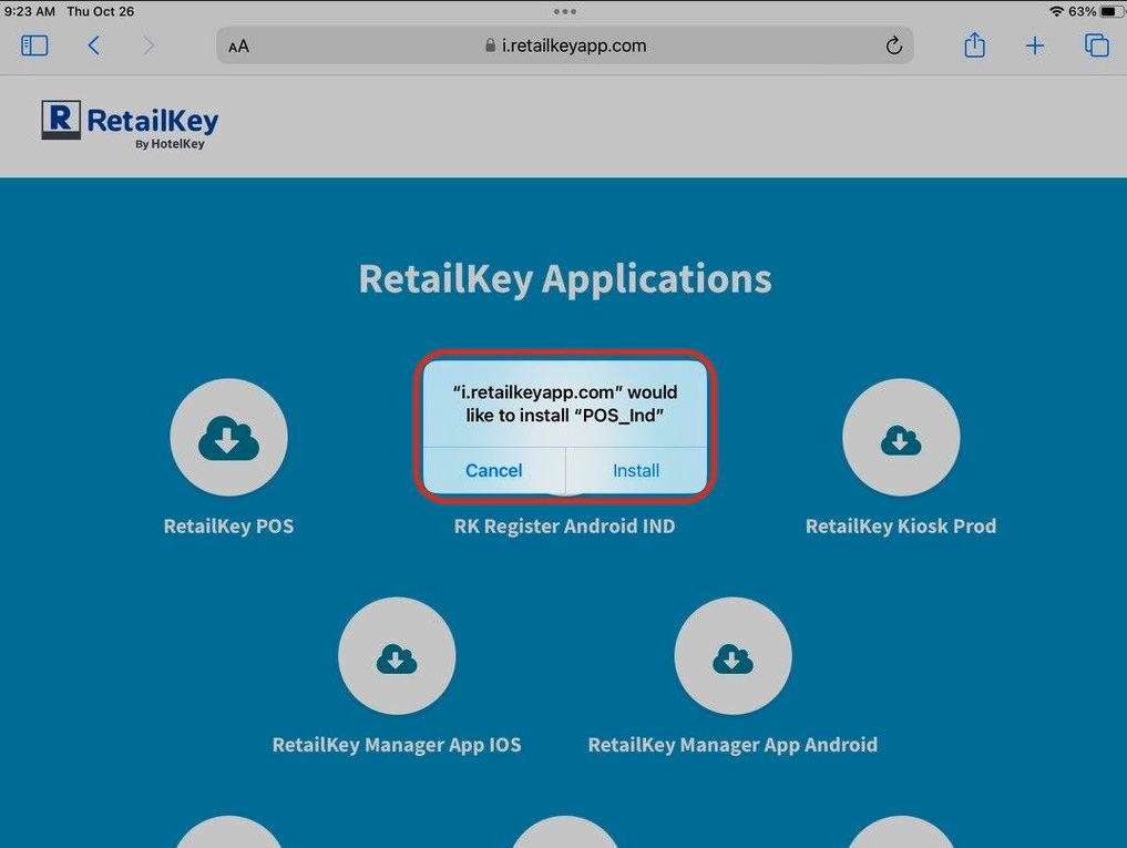 Install the RetailKey Application - iOS
