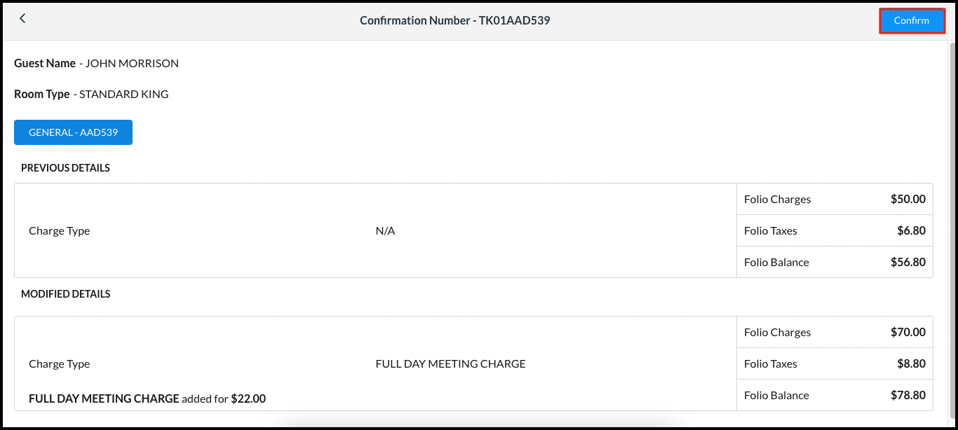Add a Charge to a Reservation