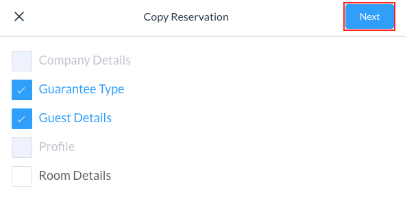 Copy a Reservation